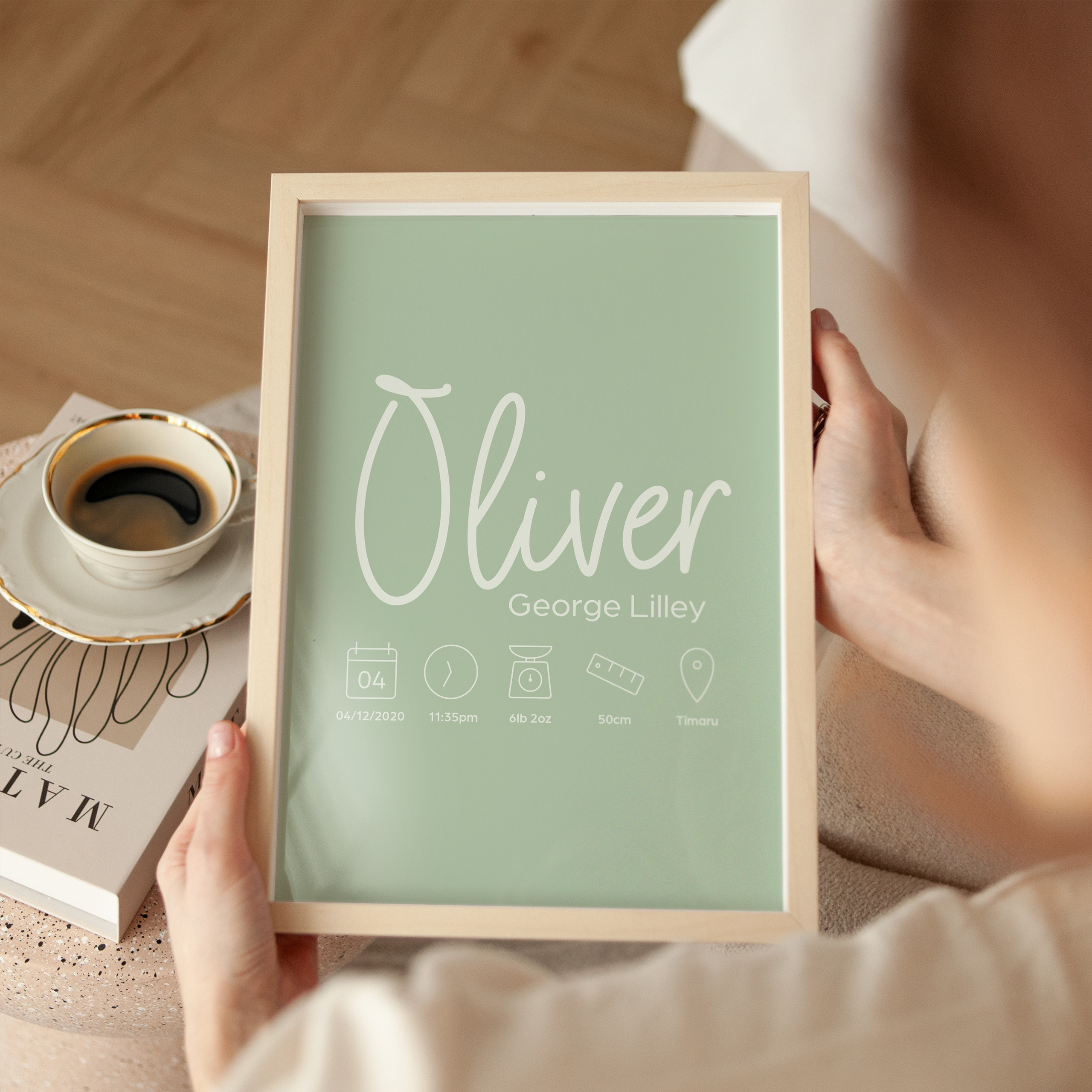 The Icon | Personalised Baby Birth Print NZ | Medley Creative